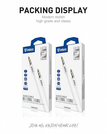 כבל AUX איכותי של חברת INKAX | כבלי טעינה | אביזרי סלולר | imgshop