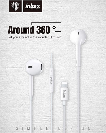 אוזניות לאייפונים מבית INKAX | רמקולים ואוזניות | imgshop